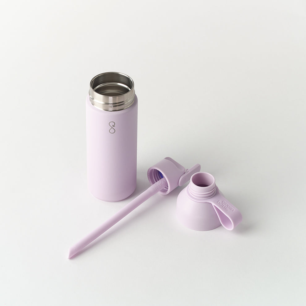 Lavender Water Bottle with Straw » Ocean Bottle